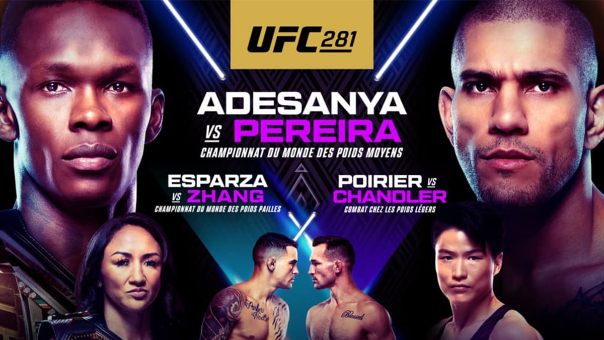 UFC 281 : Adesanya vs. Pereira - La carte détaillée