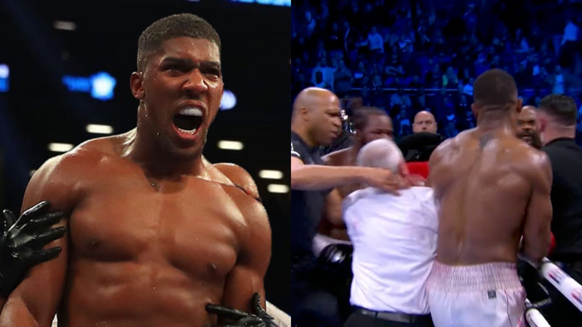 Anthony Joshua vs Jermaine Franklin : l'arbitre empêche une bagarre à ...