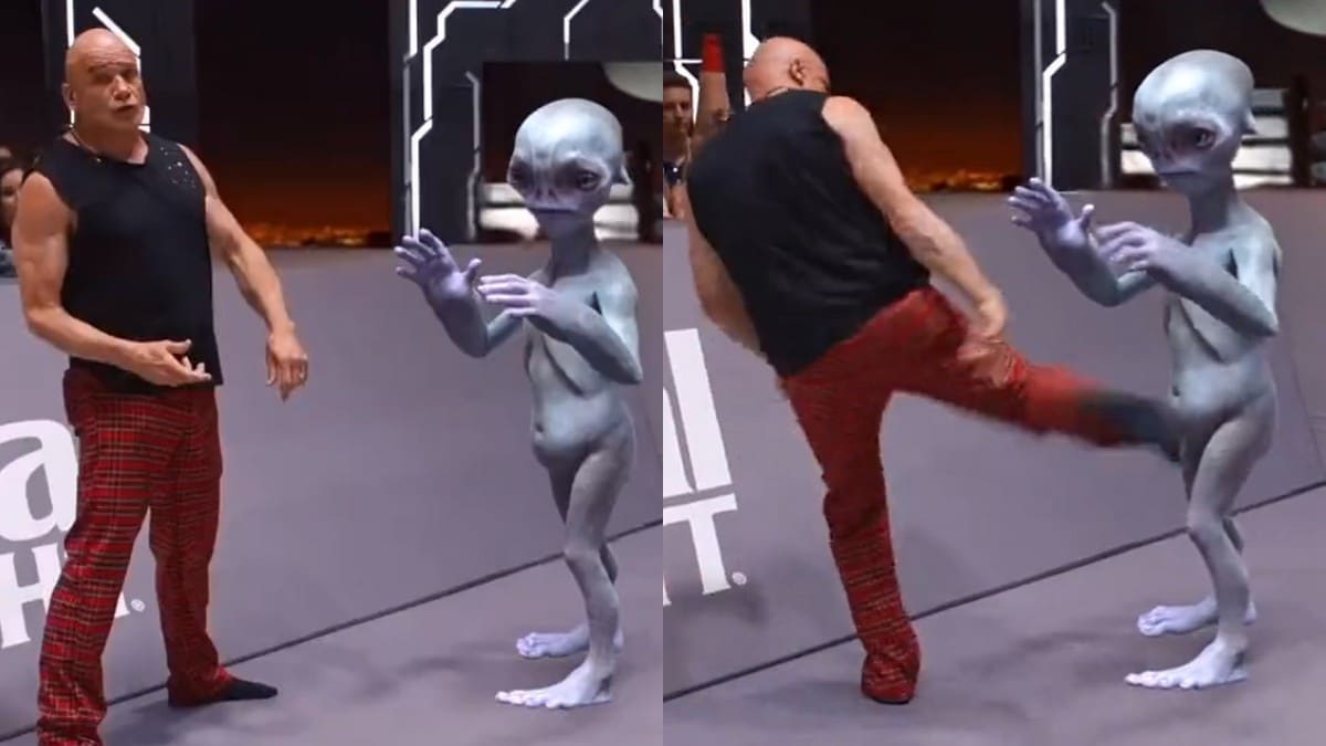 Un ancien combattant UFC fait du karaté… avec un alien