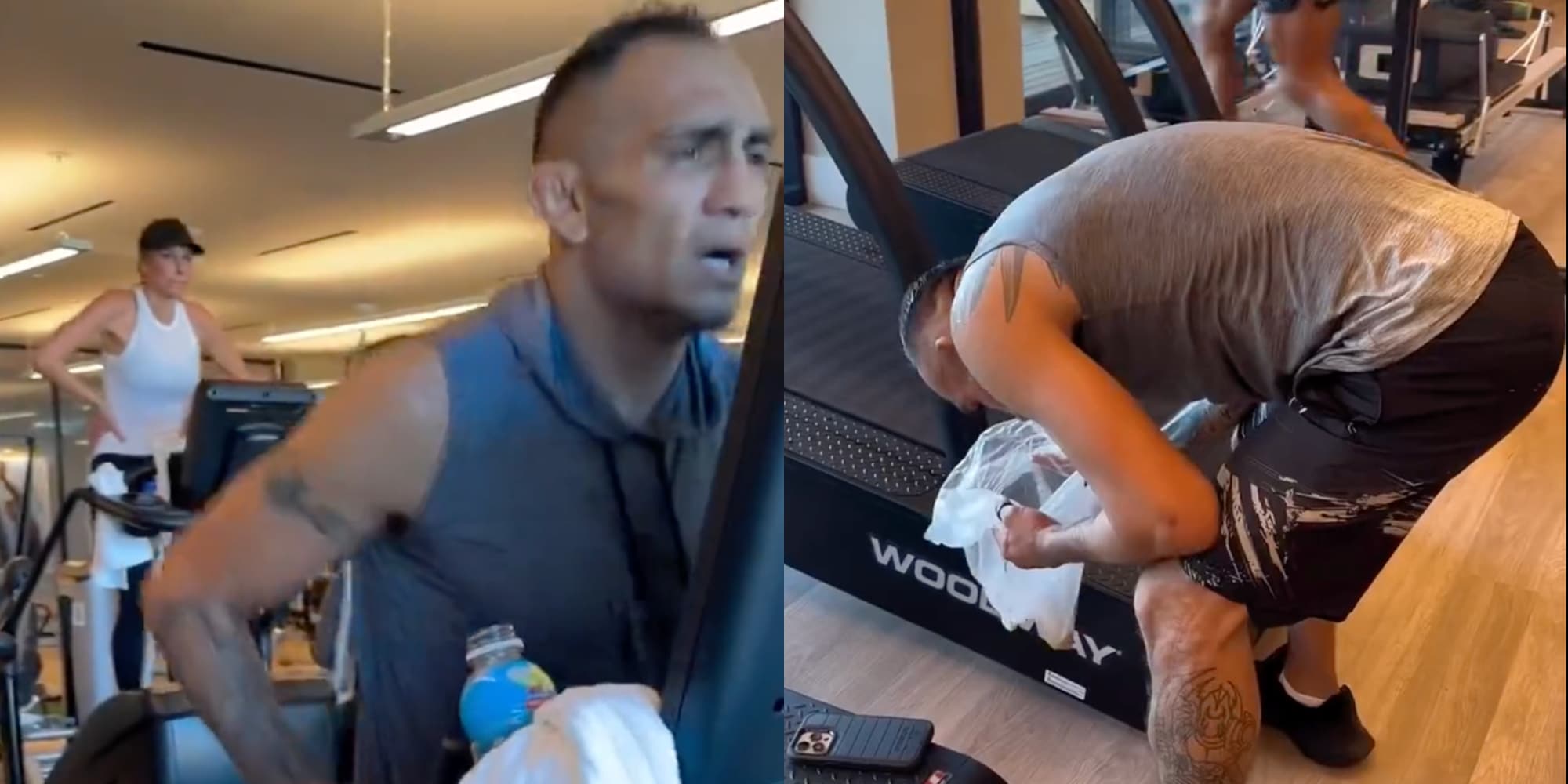 Les images de Tony Ferguson malmené à l'entraînement