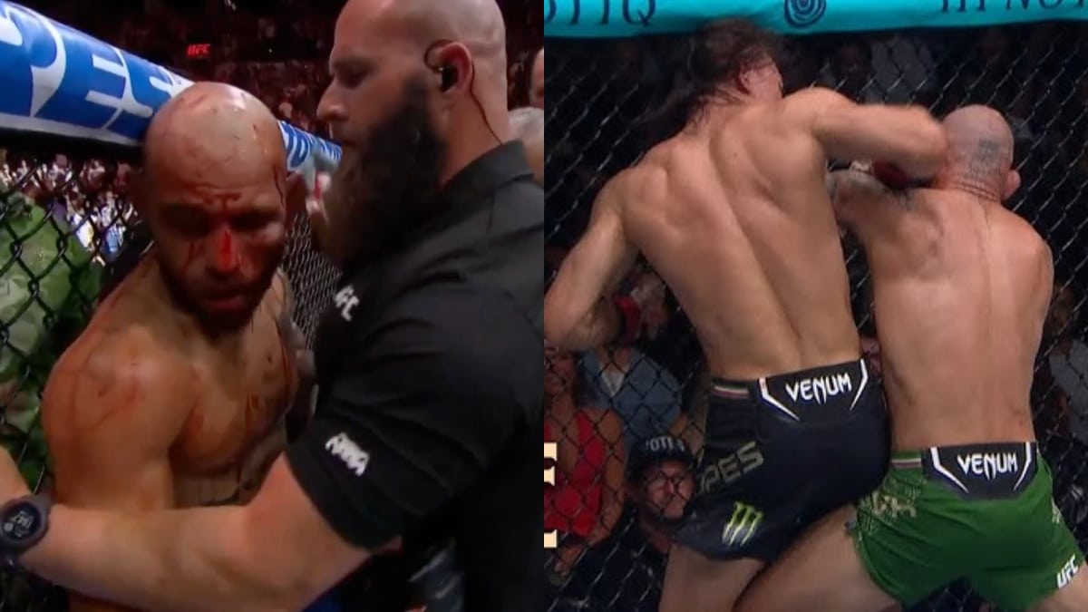 Jean Silva tente d'agresser Diego Lopes après sa défaite à l'UFC Noche ...