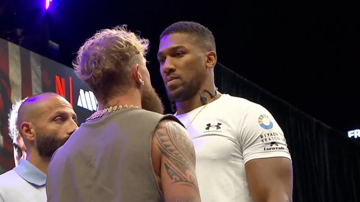 Anthony Joshua vs Jake Paul : premier face-à-face surprenant