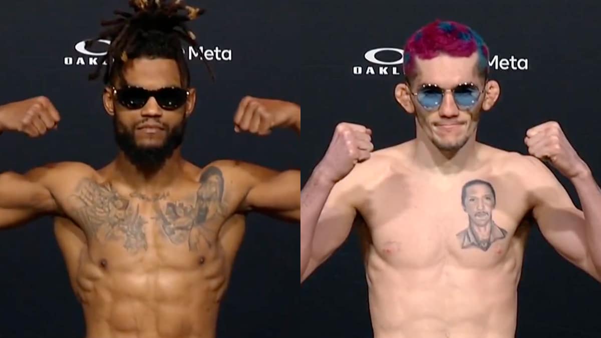 Morgan Charrière valide sa pesée avant son retour à l'UFC