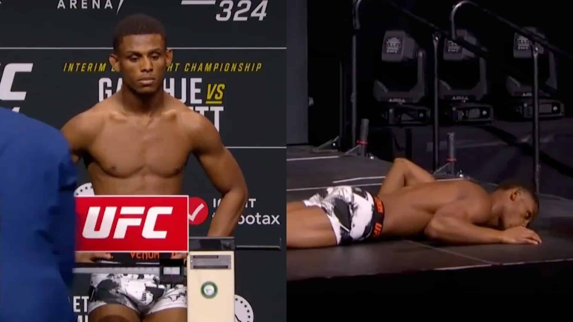 Un combattant s'effondre sur scène pendant la pesée de l'UFC 324